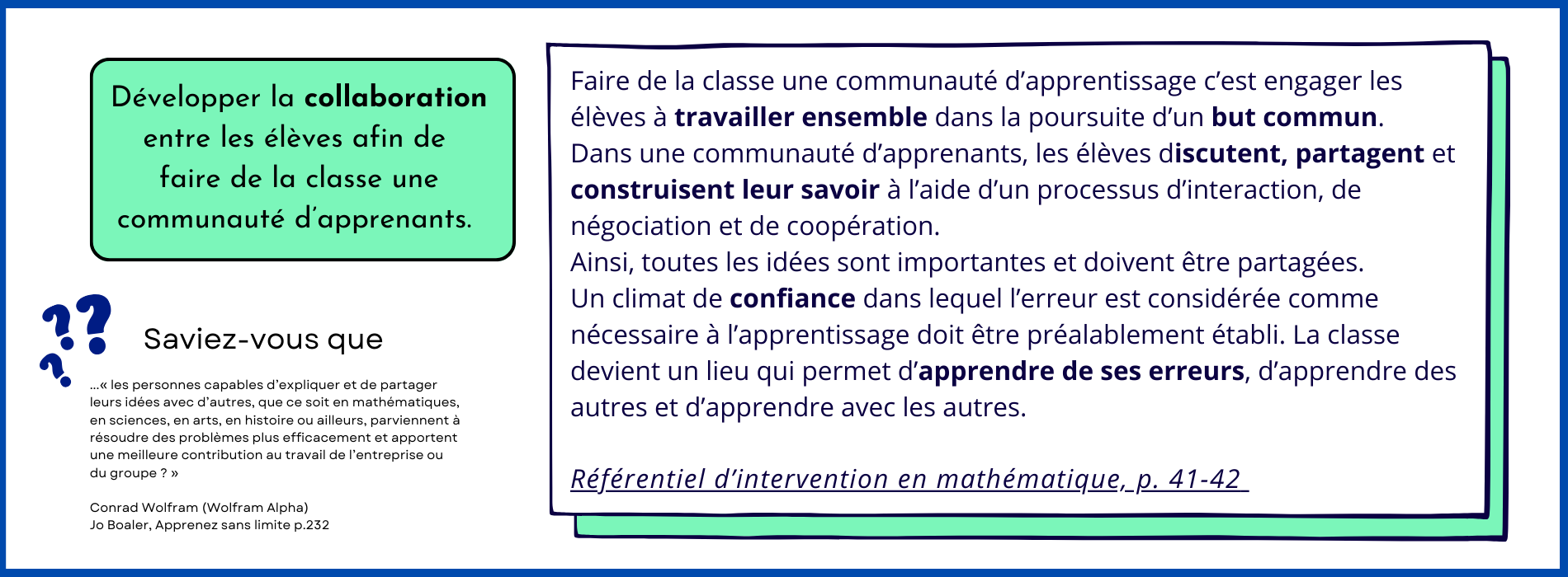 Pratiques efficaces en mathématique – La mathématique à l'école primaire