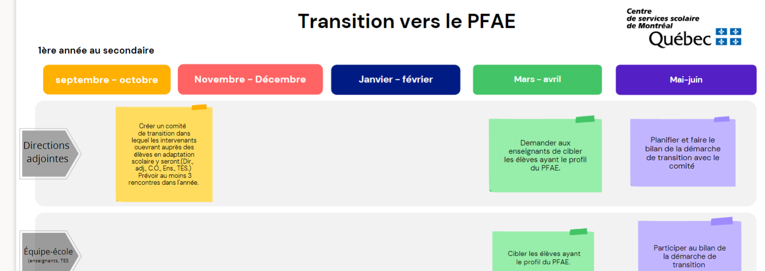 Classement vers FPT ou FMS – PFAE CSSDM